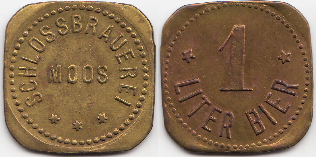 Bayern - Moos 1 Liter Bier ohne Jahr Schlossbrauerei Moos (Menzel 21297 ...