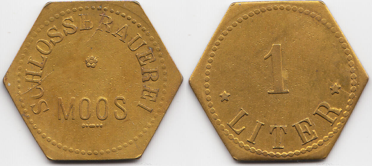 Bayern - Moos 1 Liter ohne Jahr Schlossbrauerei Moos (Menzel 21297.7 ...