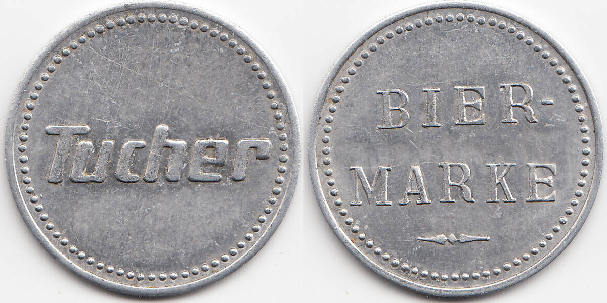 Bayern - Nürnberg Bier-Marke ohne Jahr Tucher (Menzel 24197.3) Variante ...