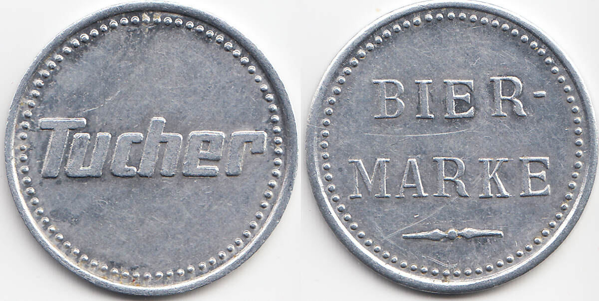 Bayern - Nürnberg Bier-Marke ohne Jahr Tucher (Menzel 24197.3) Variante ...