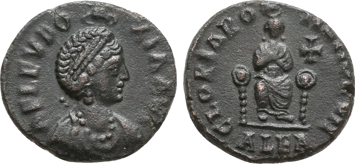 Aelia Eudoxia AE 3 395-401 n. Chr. Alexandria gutes ss | MA-Shops