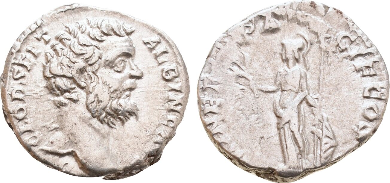 Clodius Albinus Caesar (193-195) Denar 194-195 n. Chr. Roma, unter ...