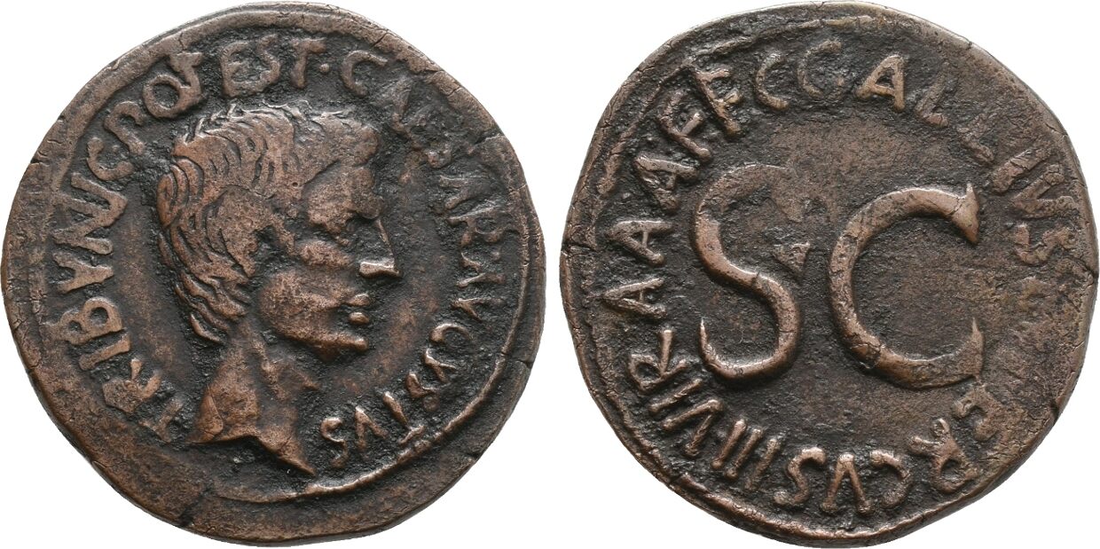 Augustus (27 v.-14 n. Chr.) As 16 v. Chr. Roma, Münzmeister C. Gallius ...