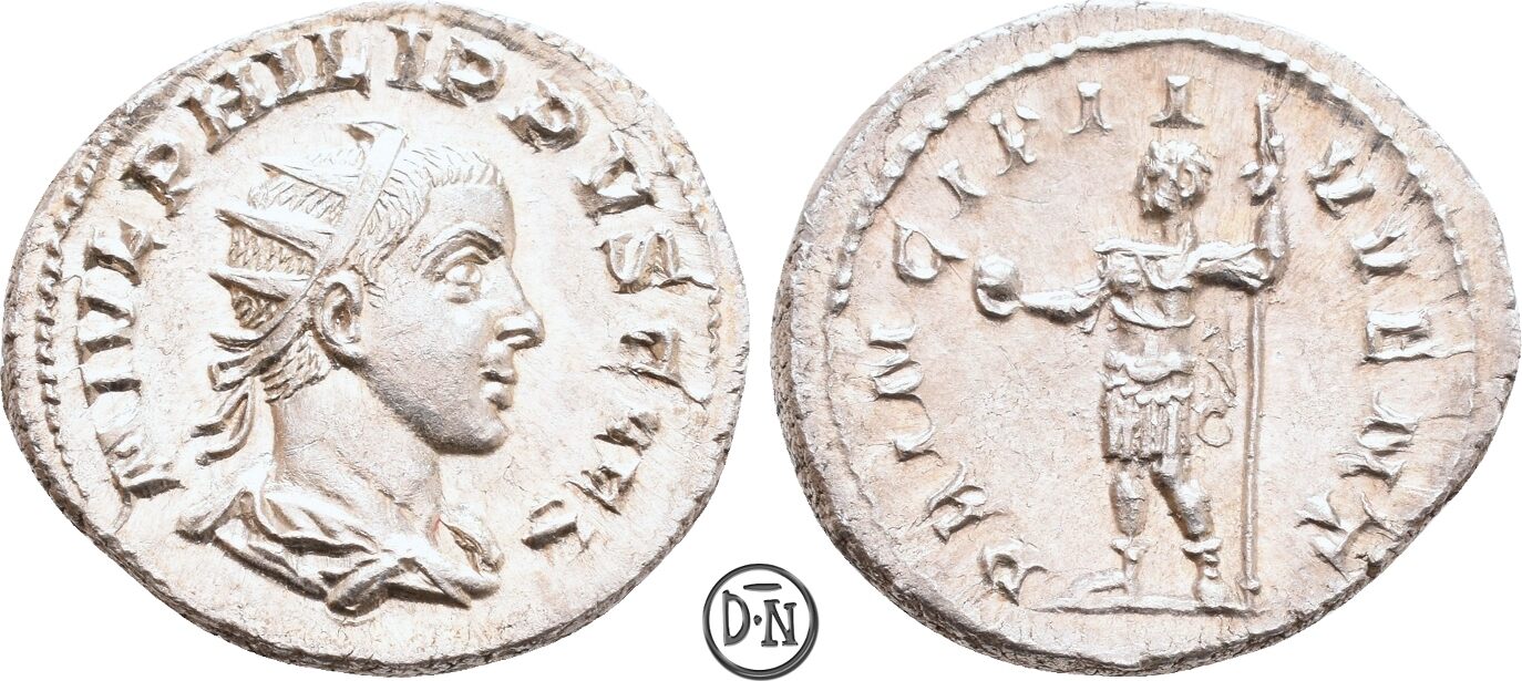 Philippus II Caesar (244-247) Antoninian 244-247 n. Chr. Rom, Prinz mit ...