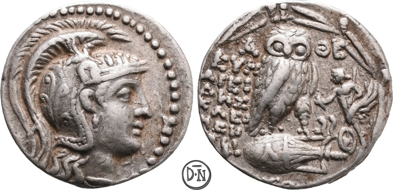 Athen (Attika) Tetradrachme Mai/Juni 112 v. Chr. Athena / Eule, Neuer ...