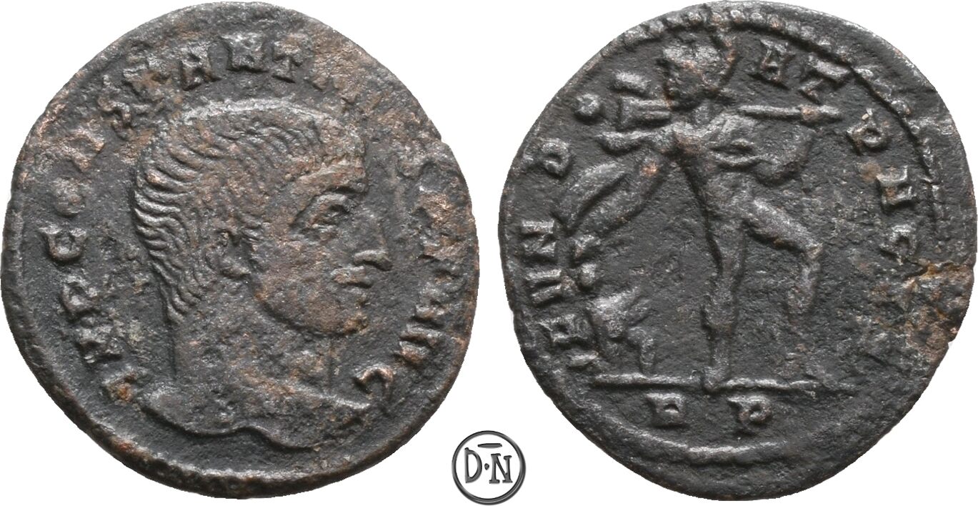 Constantinus I der Große (306-337) Halbfollis 313 n. Chr. Roma, Kopf ...