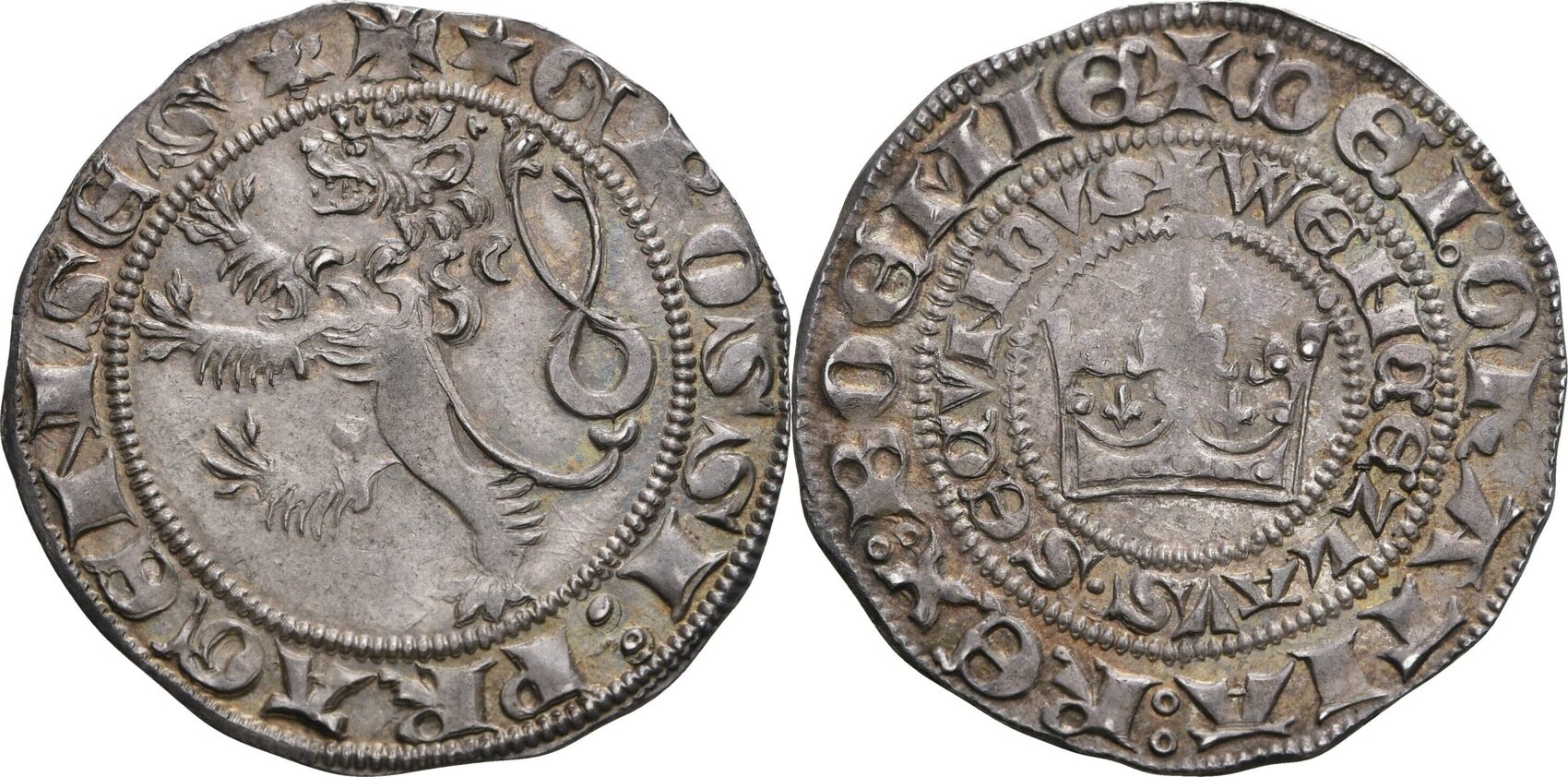 Böhmen-Mähren Prager Groschen, Prag Wenzel II., 1278-1305 vz, min ...