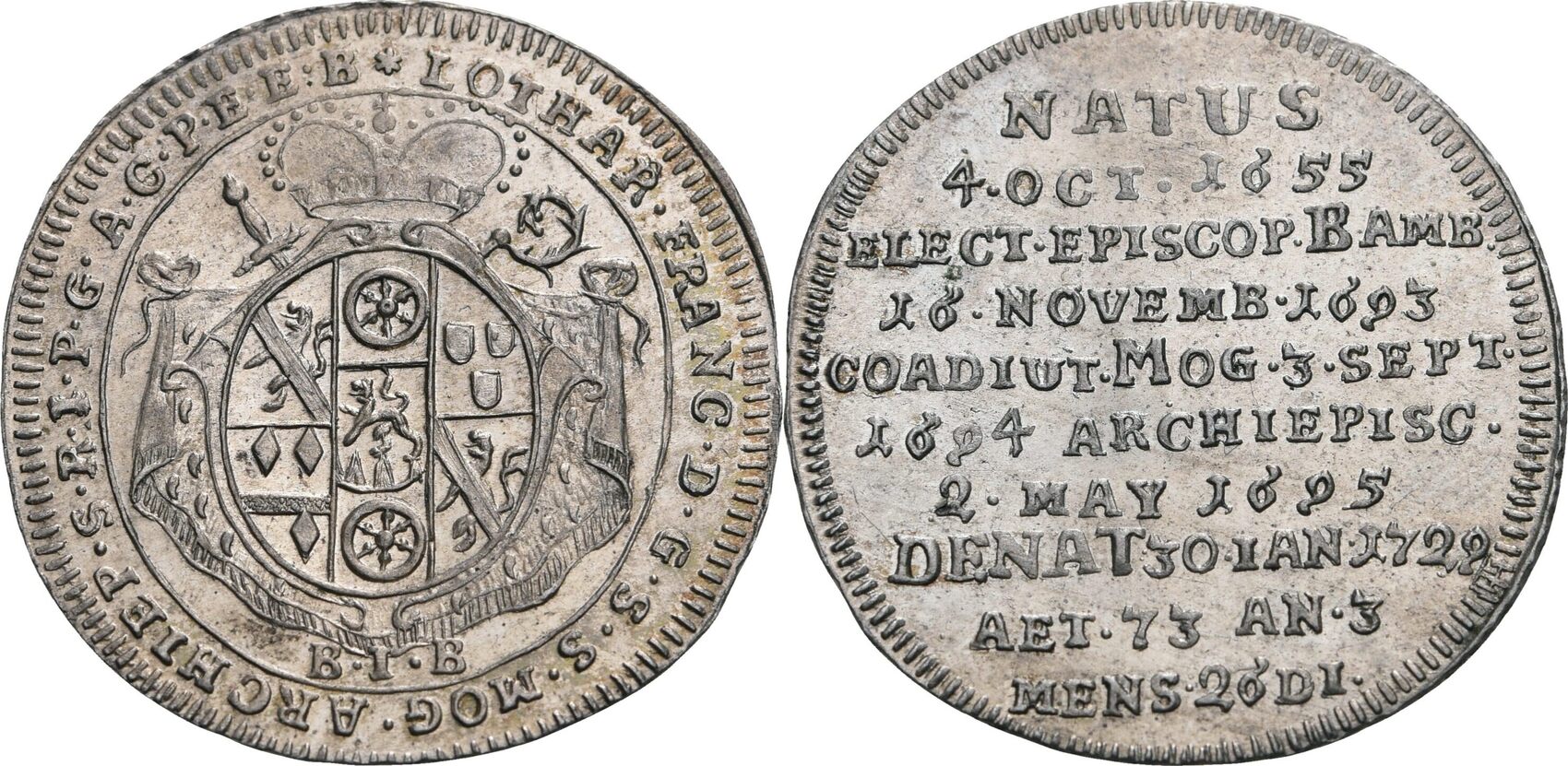 Mainz, Bistum 3 Kreuzer (Groschen) 1729 Lothar Franz von Schönborn, 1695-1729 f.St., attraktives ...