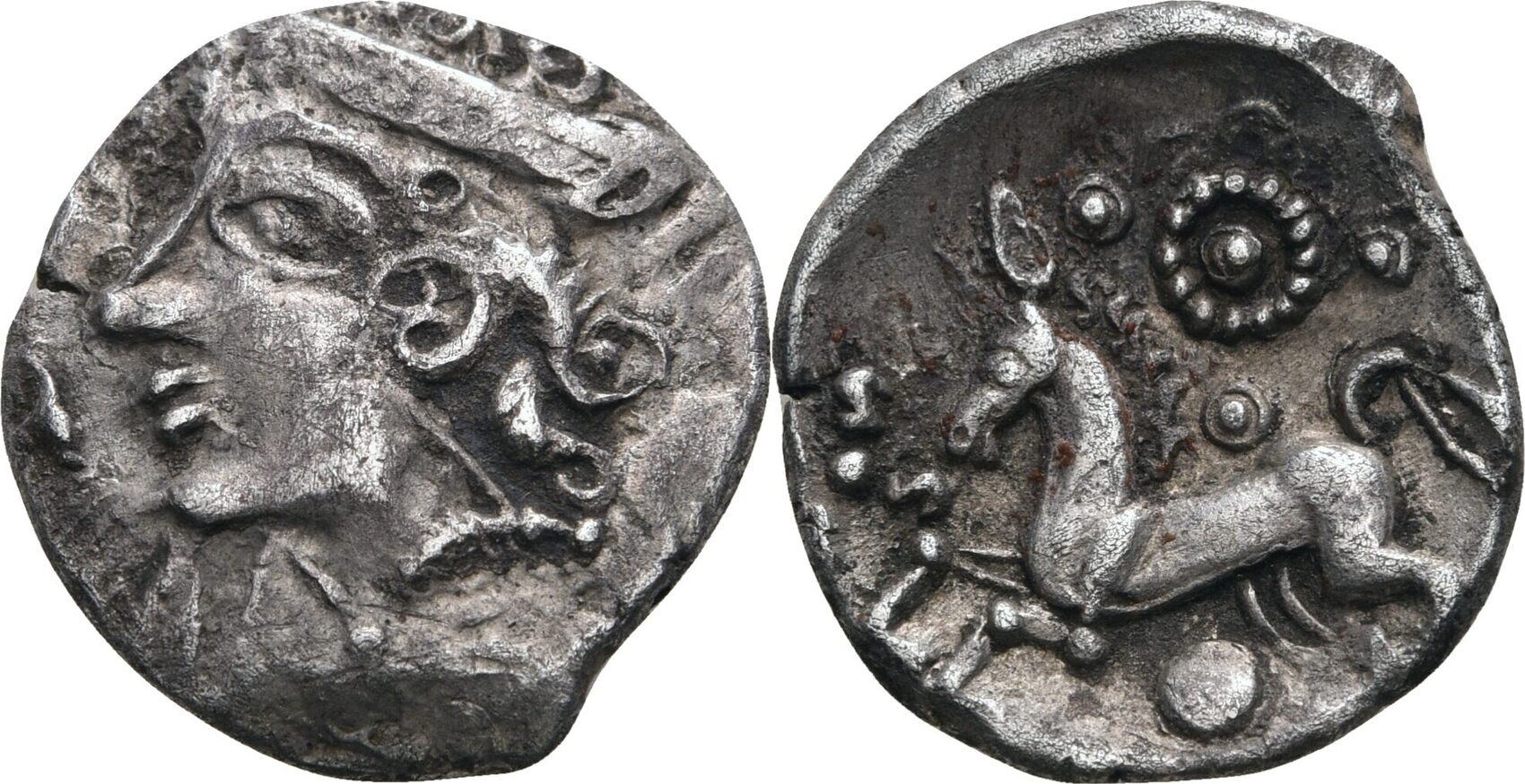 Britannia AR-Unit, Bury Diadem-Type 65-50 v. Chr. Cantii, Anonym fast ...