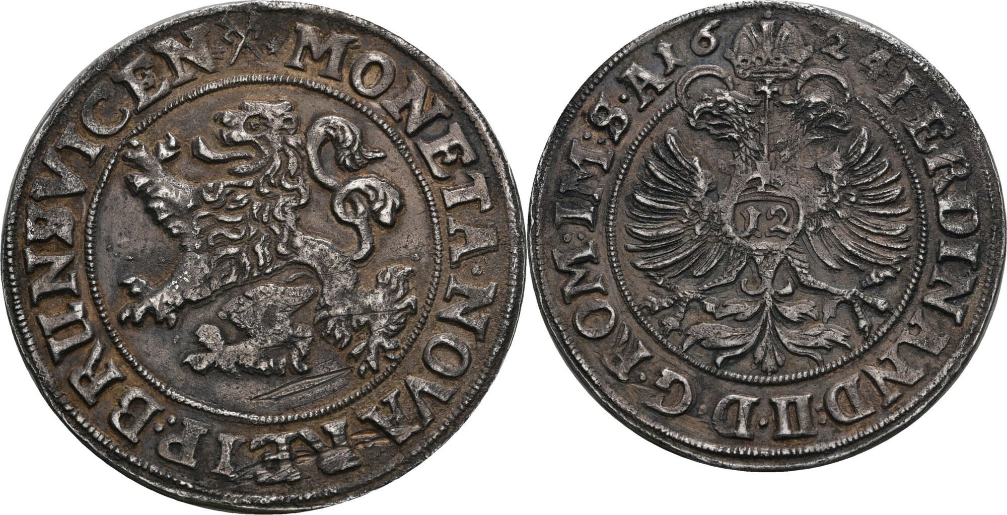 Braunschweig 1/2 Reichstaler 1624 Mit Titel Ferdinands II. ss, kl ...