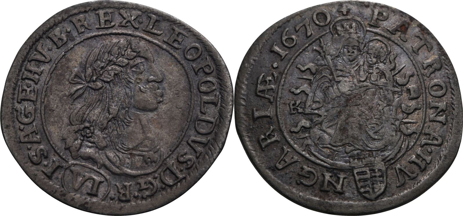 RDR 6 Kreuzer KB, Kremnitz 1670 Leopold I., 1657-1705 ss+ | MA-Shops