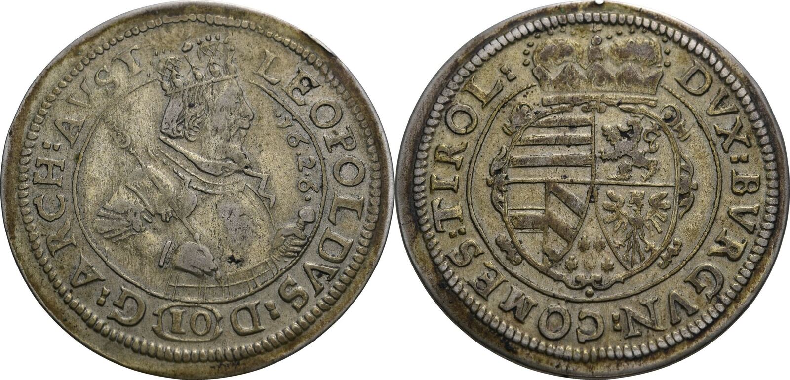 RDR 10 Kreuzer, Hall 1626 Erzherzog Leopold V., 1619-1632 ss | MA-Shops