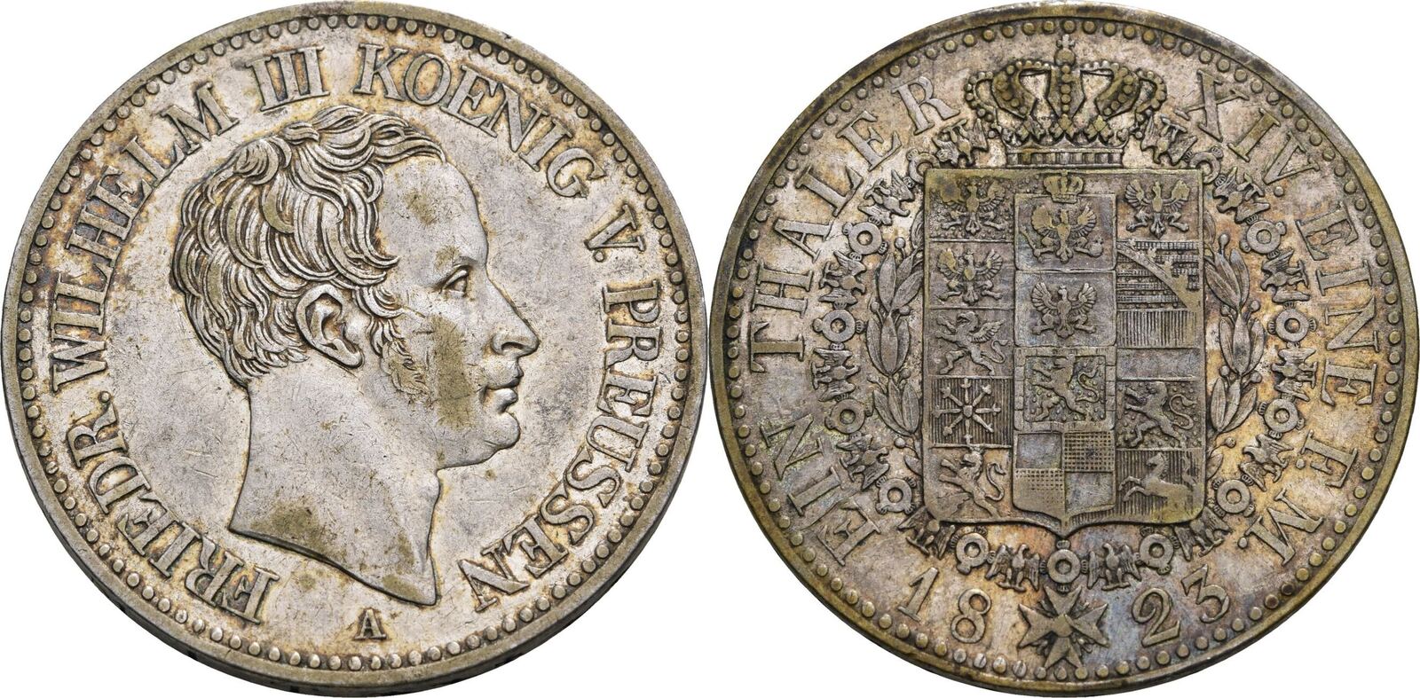 Preußen Taler A, Berlin 1823 Friedrich Wilhelm III., 1797-1840 ss/ss+ ...