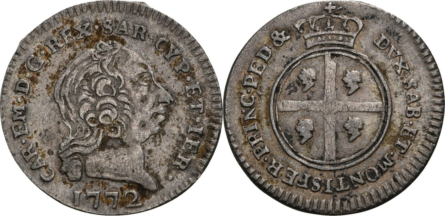 Italien, Sardinien Mezzo Reale, Turin 1772 Karl Emanuel III., 1730-1773 ...