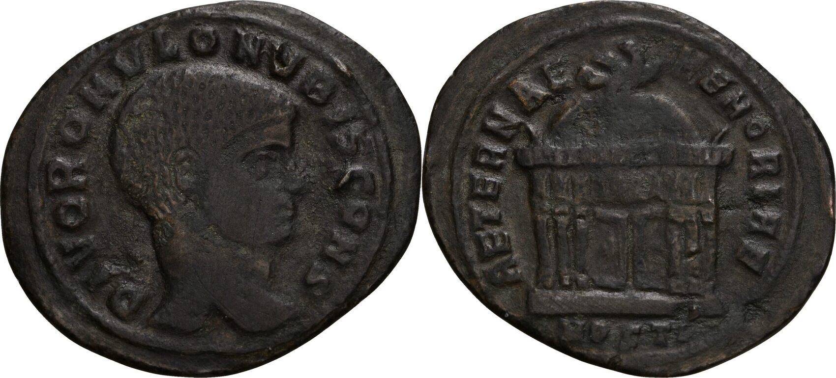 Follis, Rom 309-312 Maxentius, 306-312 für Divus Romulus ss | MA-Shops