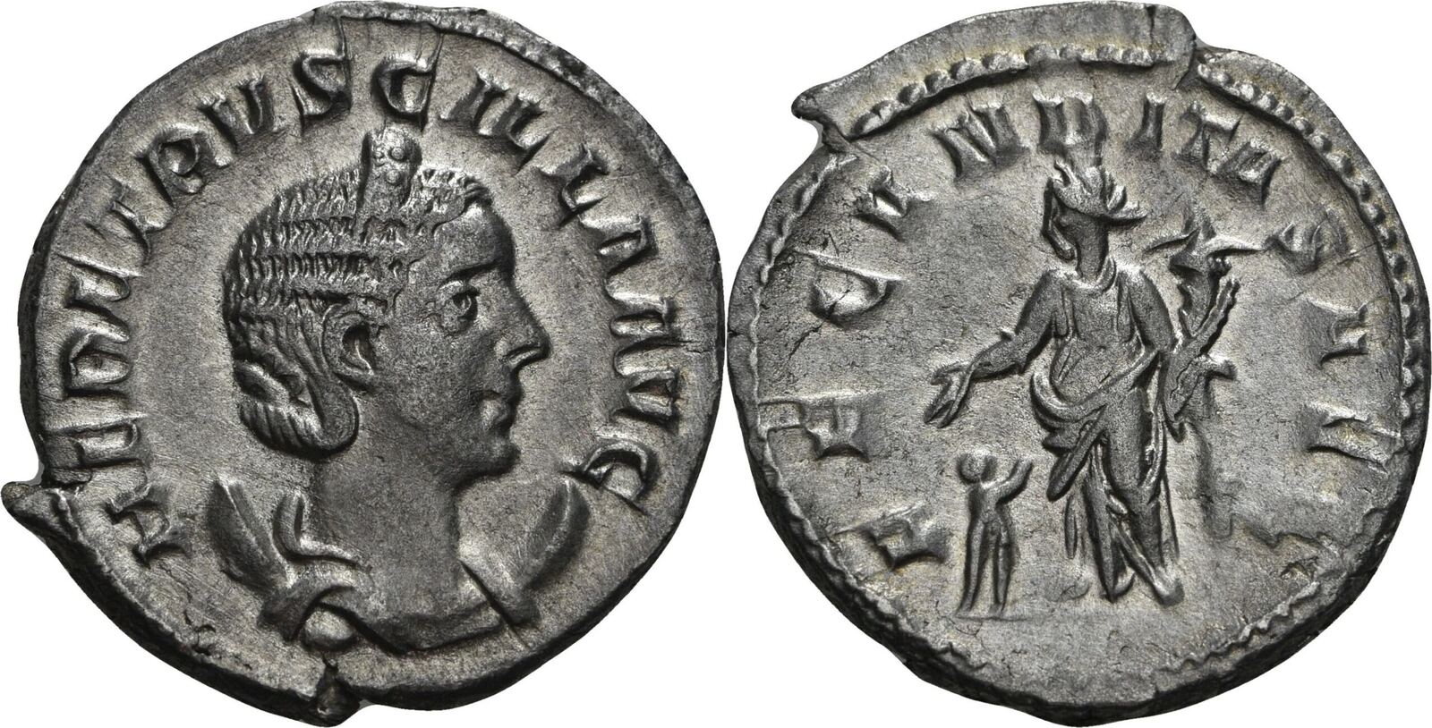 Rom Antoninian, Rom Traianus Decius, 249-251 für Herennia Etruscilla vz ...