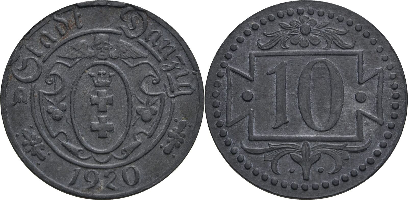 Danzig 10 Pfennig 1920 vz | MA-Shops