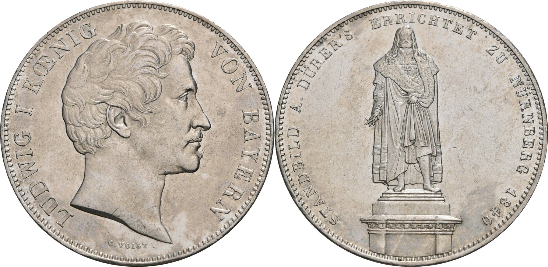 Bayern Geschichtsdoppeltaler, München 1840 Ludwig I., 1825-1848 ss+/ss, min. Kratzer | MA-Shops