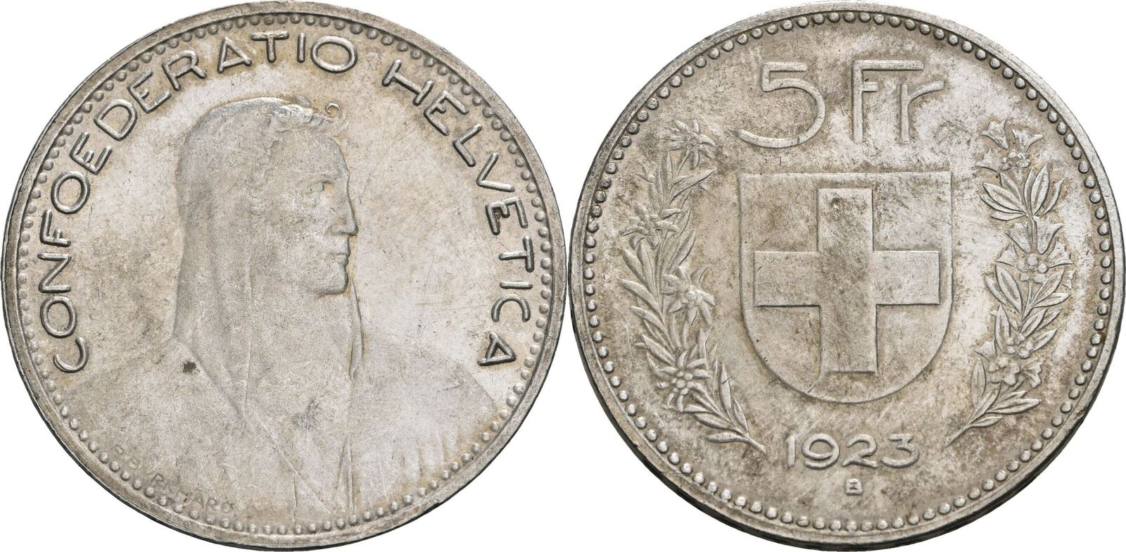 Schweiz 5 Franken B, Bern 1923 Eidgenossenschaft ss | MA-Shops