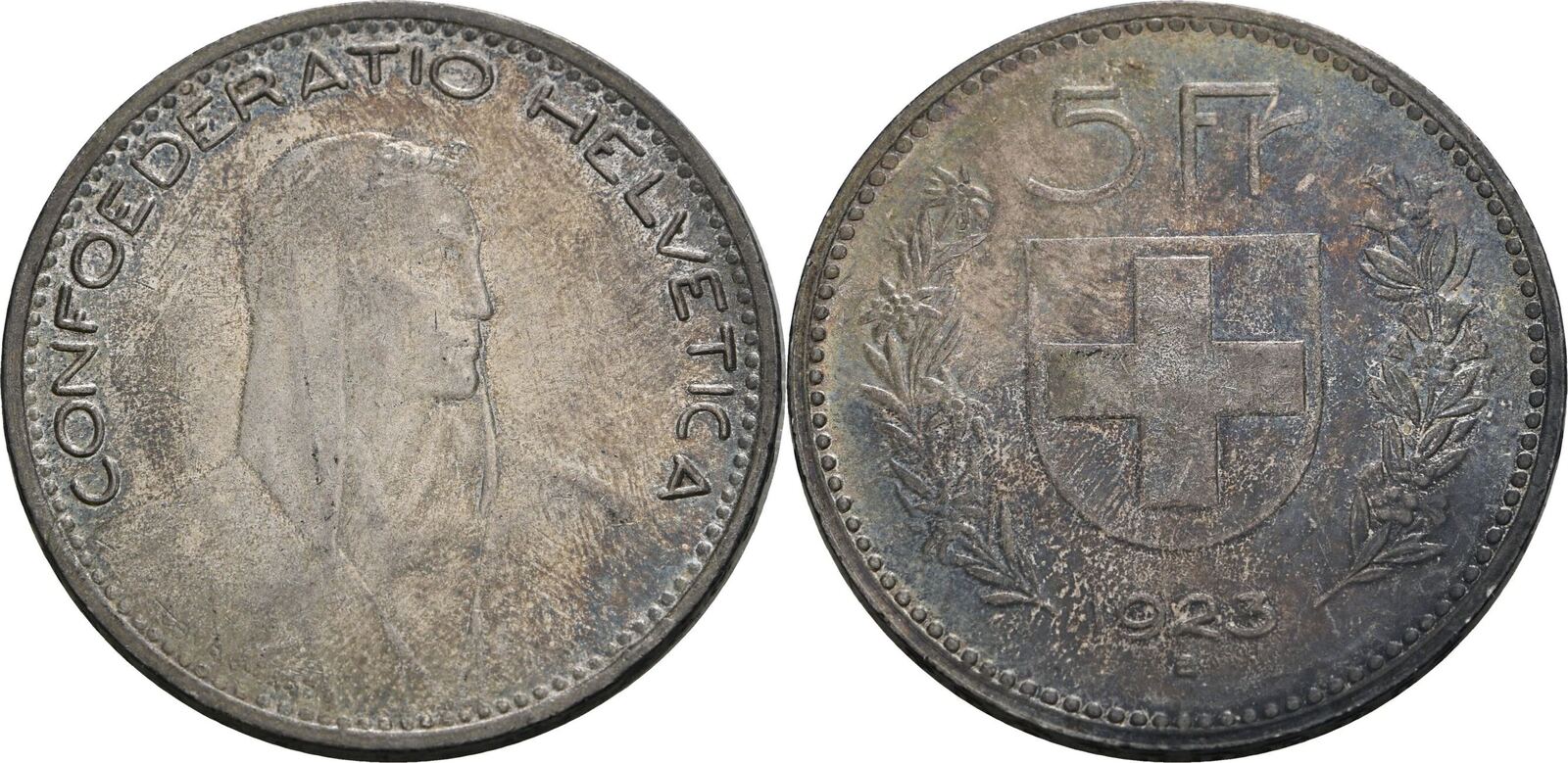 Schweiz 5 Franken B, Bern 1923 Eidgenossenschaft ss, getönt | MA-Shops