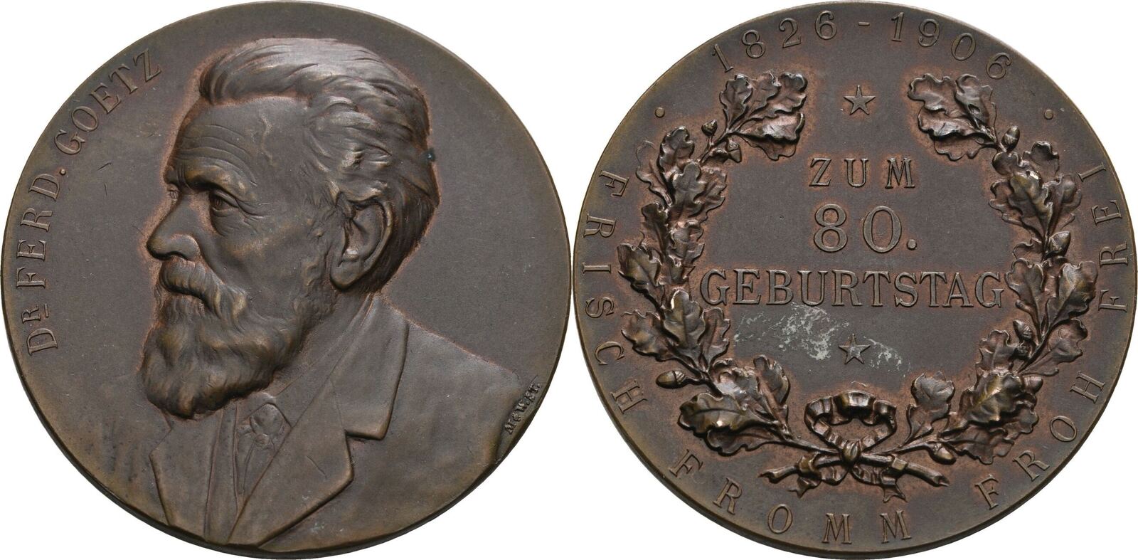 Leipzig Bronzemedaille 1906 von Mayer&Wilhelm, Sanitätsrat Dr ...