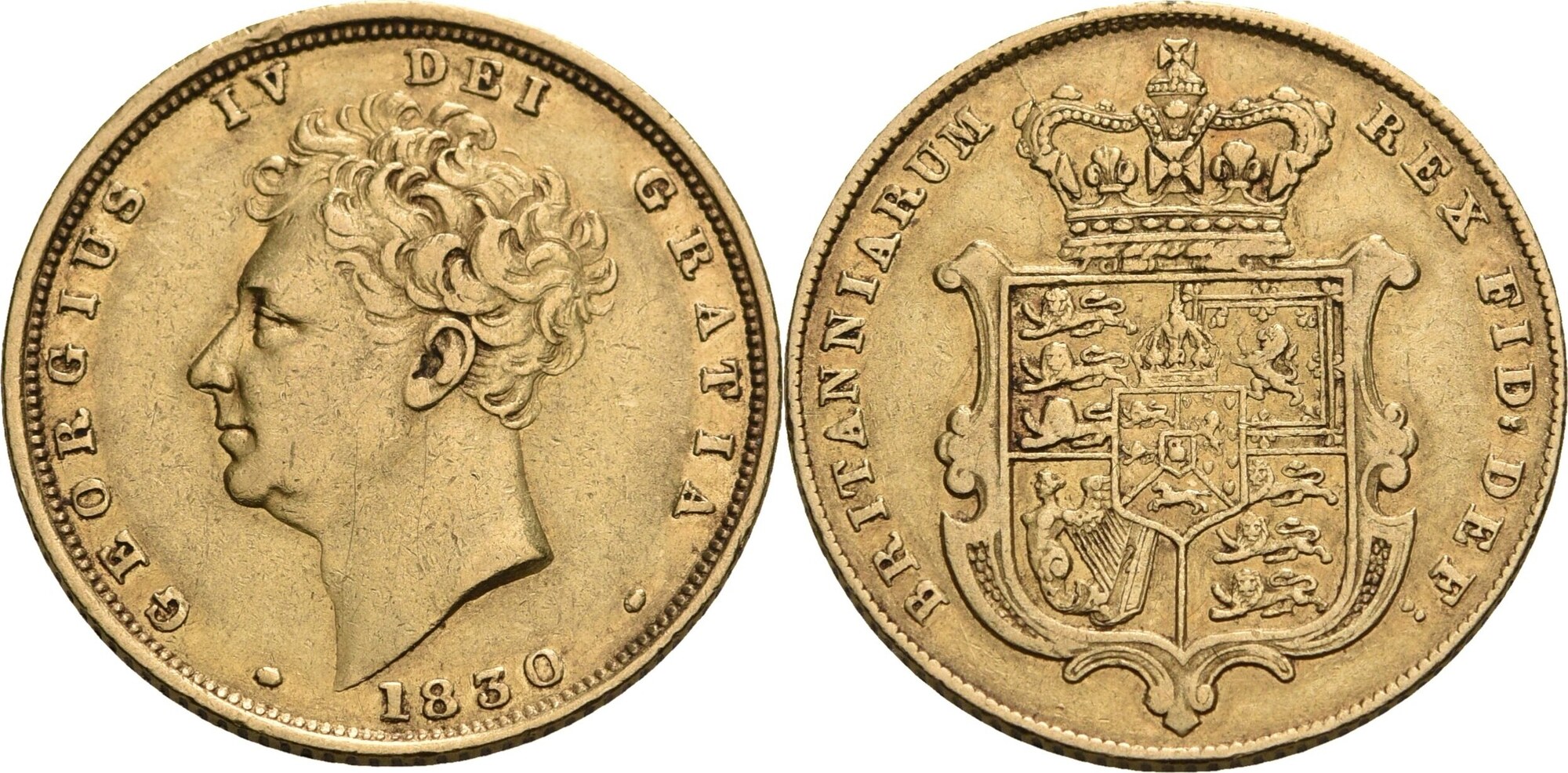 Großbritannien Sovereign, London 1830 George IV., 1820-1830. ss, min ...