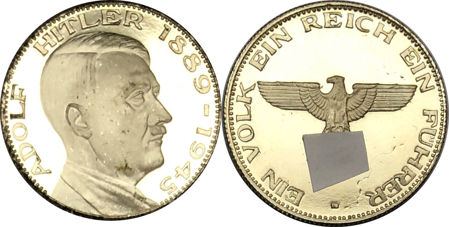 3-Reich Medaille Spätere Prägung 1889-1945 ein Volk ein Reich ein ...