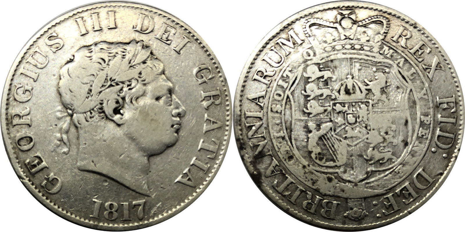 Großbritannien 1/2 Crown 1817 Georg III s-ss,Rdf. | MA-Shops