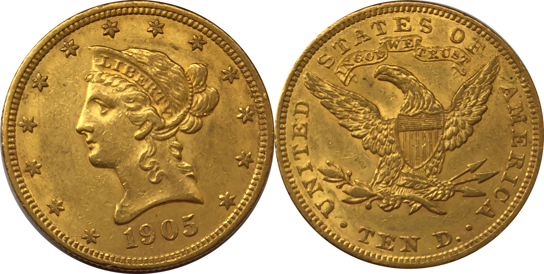USA 10 Dollars 1905 Liberty Head f.vz | MA-Shops