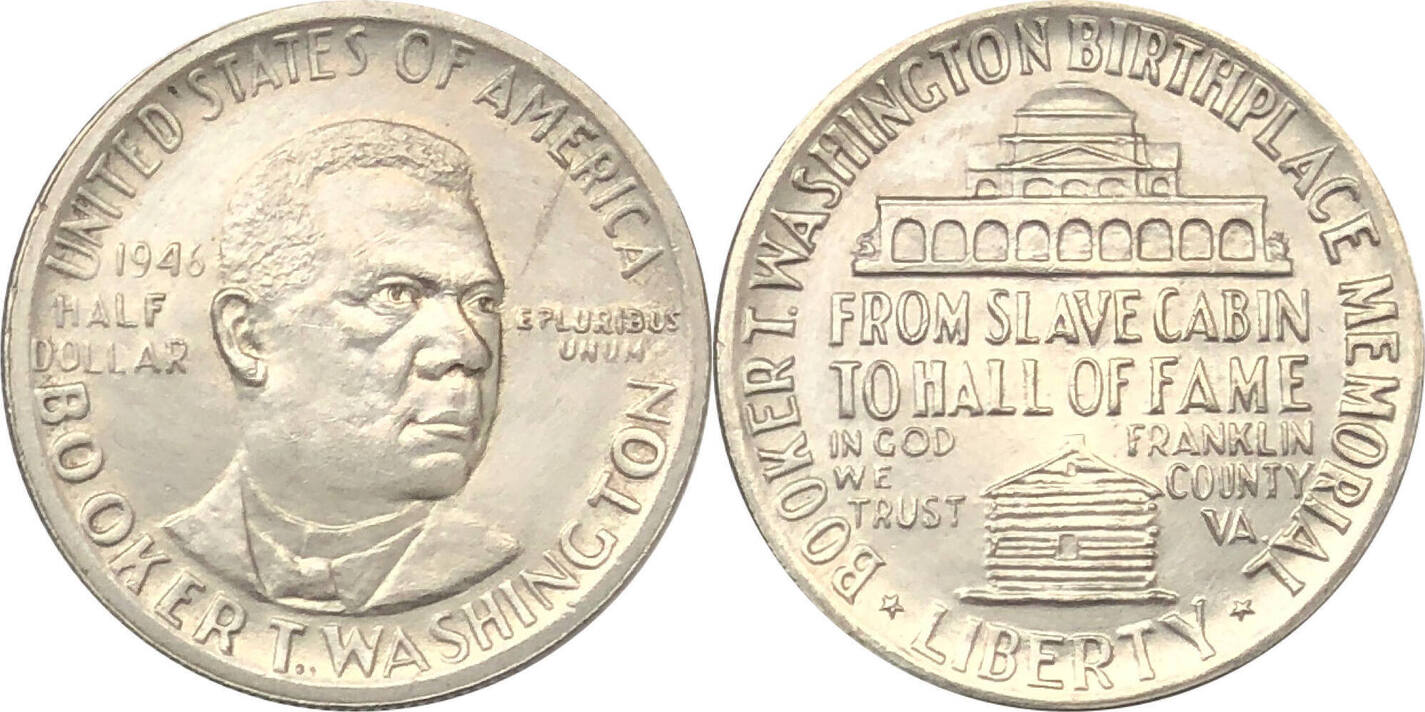 USA 1/2 Dollar 1946 Booker T. Washington ss-vz | MA-Shops