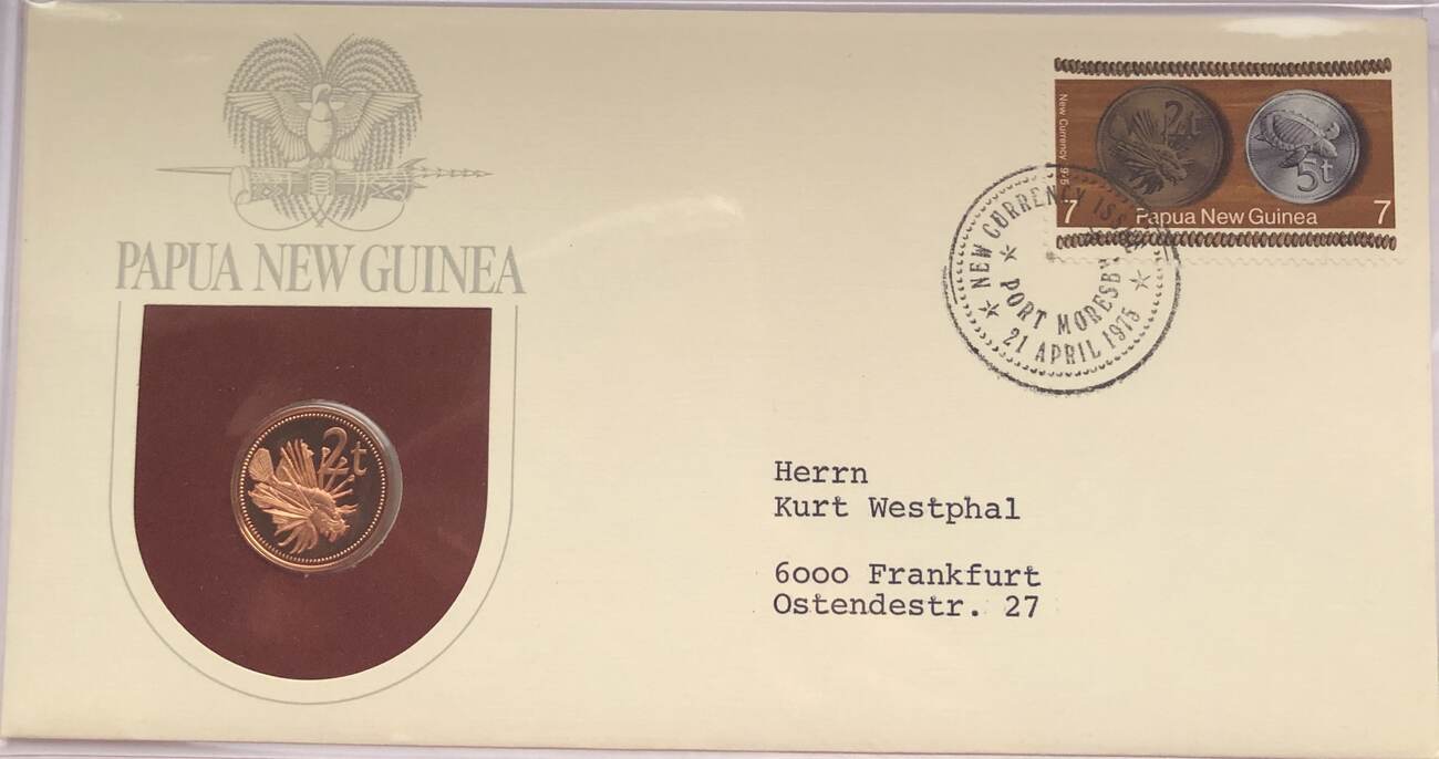 Papua-Neuguinea 2 Toea 1975 Rotfeuerfisch Numisbrief PP | MA-Shops