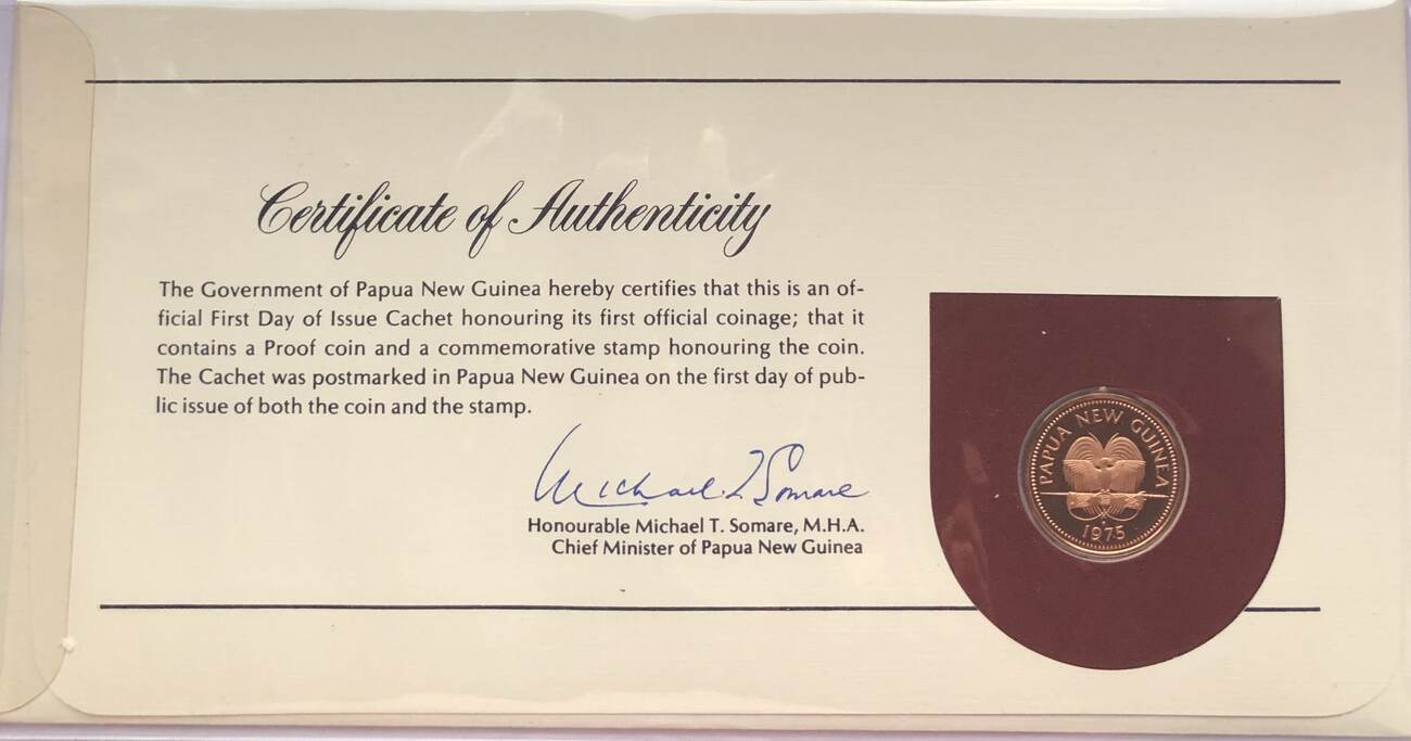 Papua-Neuguinea 2 Toea 1975 Rotfeuerfisch Numisbrief PP | MA-Shops