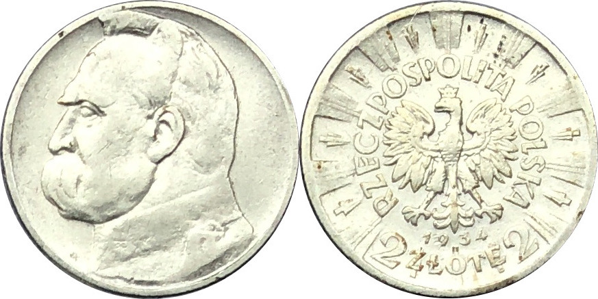 Polen 2 Zlote 1934 Jozef Pilsudski ss | MA-Shops