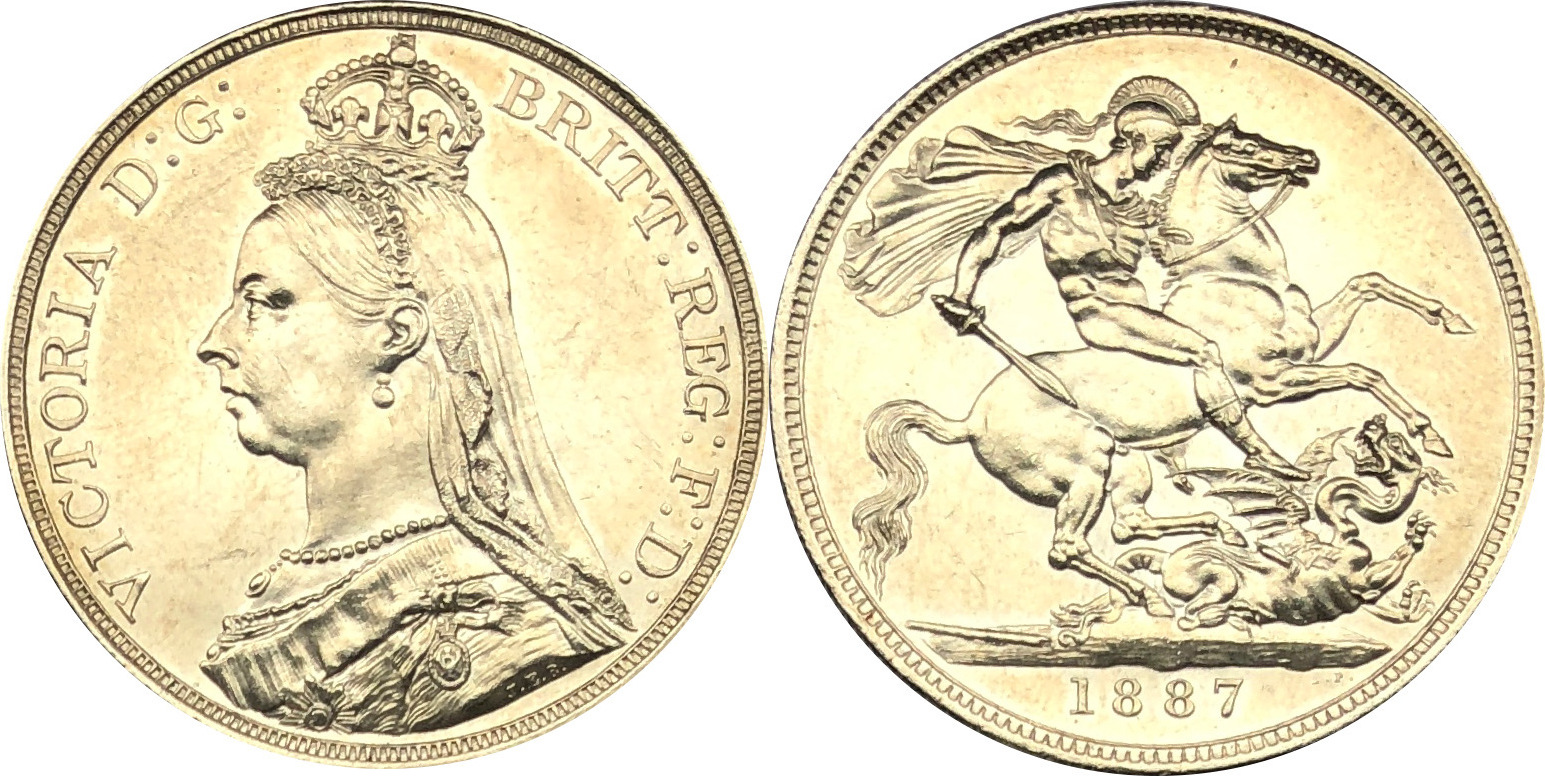 Großbritannien 1 Crown 1887 Königin Victoria vz-st | MA-Shops