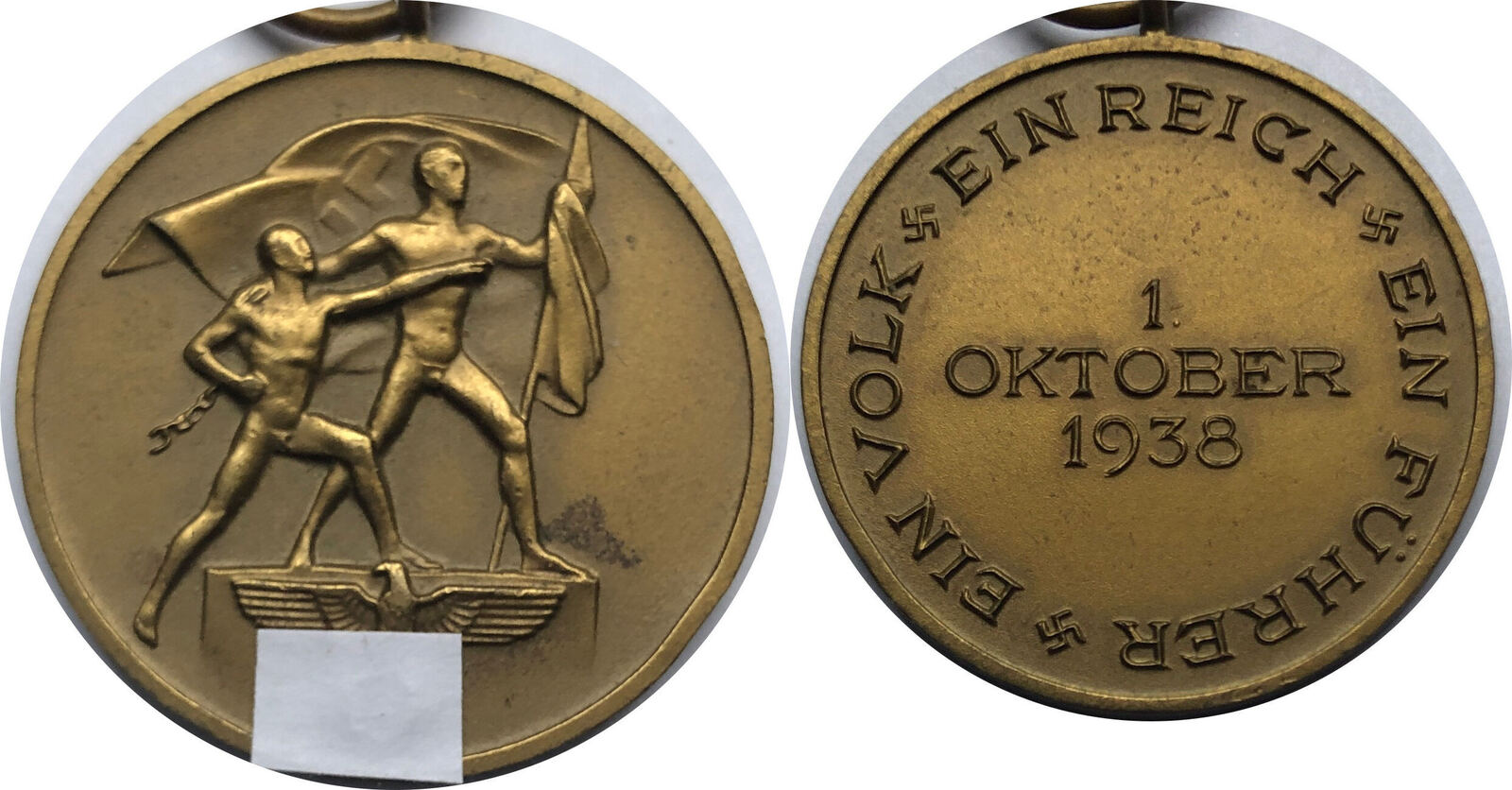 3-Reich Tragbare Medaille 1938 Ein Volk ein Reich vz | MA-Shops