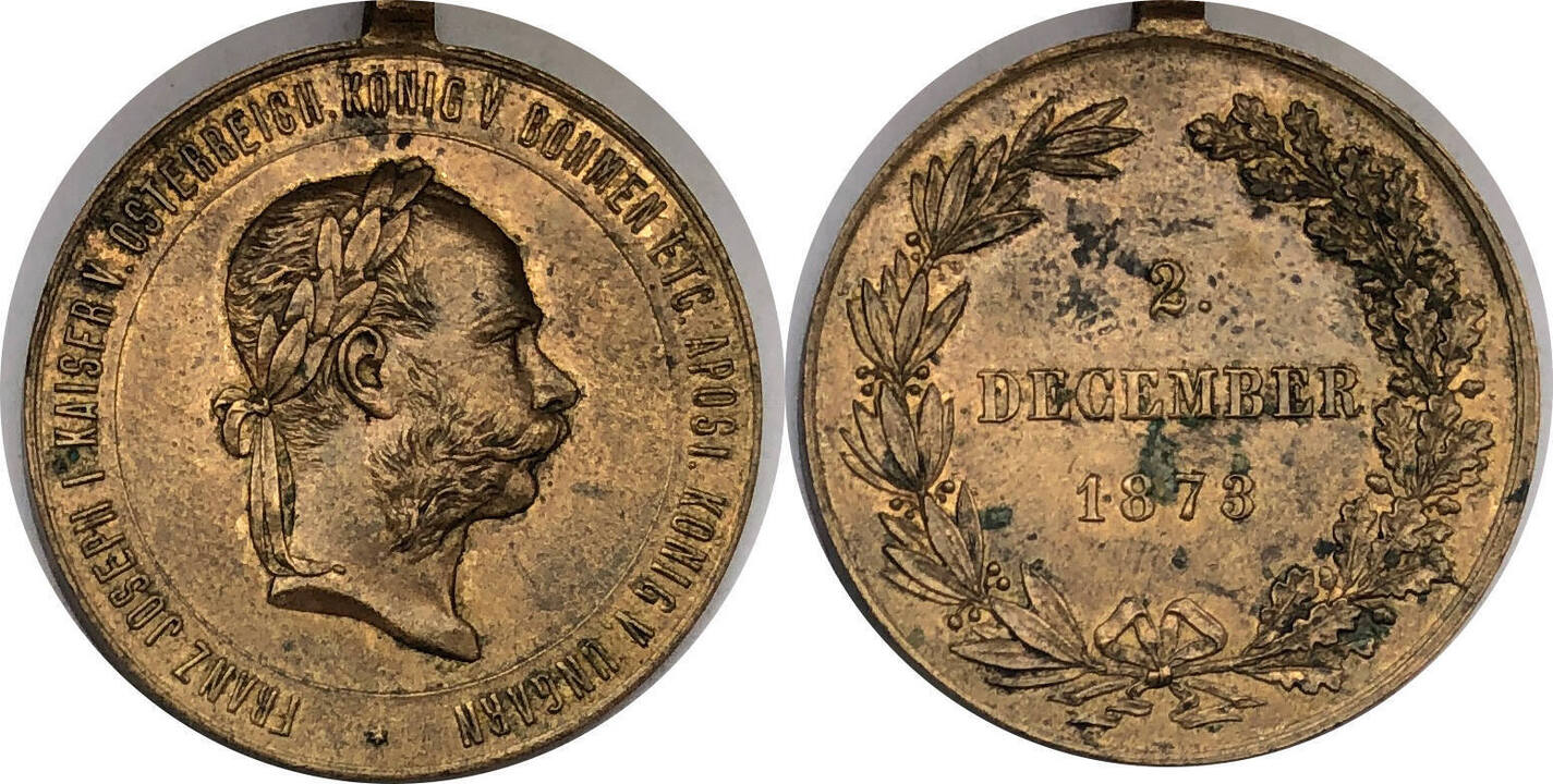 Österreich Tragbare Kriegsmedaille Kaiser Franz Joseph 2 Dezember 1873 ...