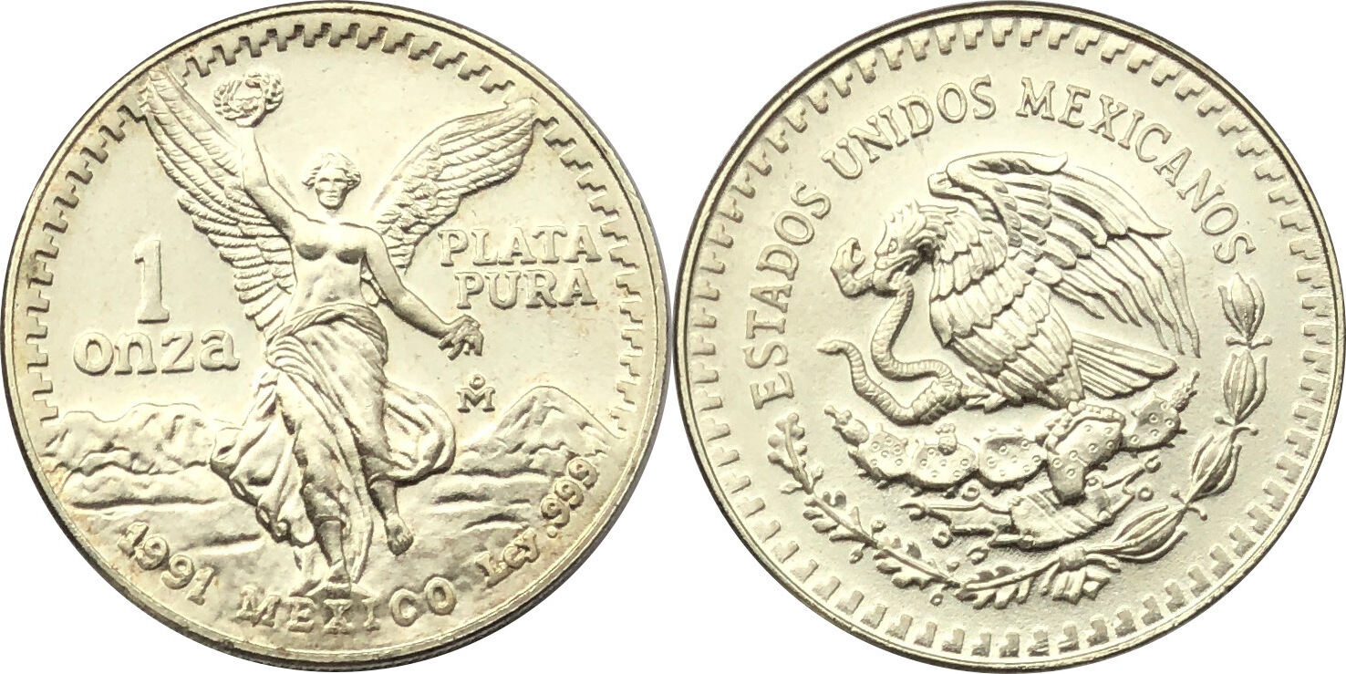 Mexiko 1 Onza 1991 Mo Siegesgöttin f.st | MA-Shops