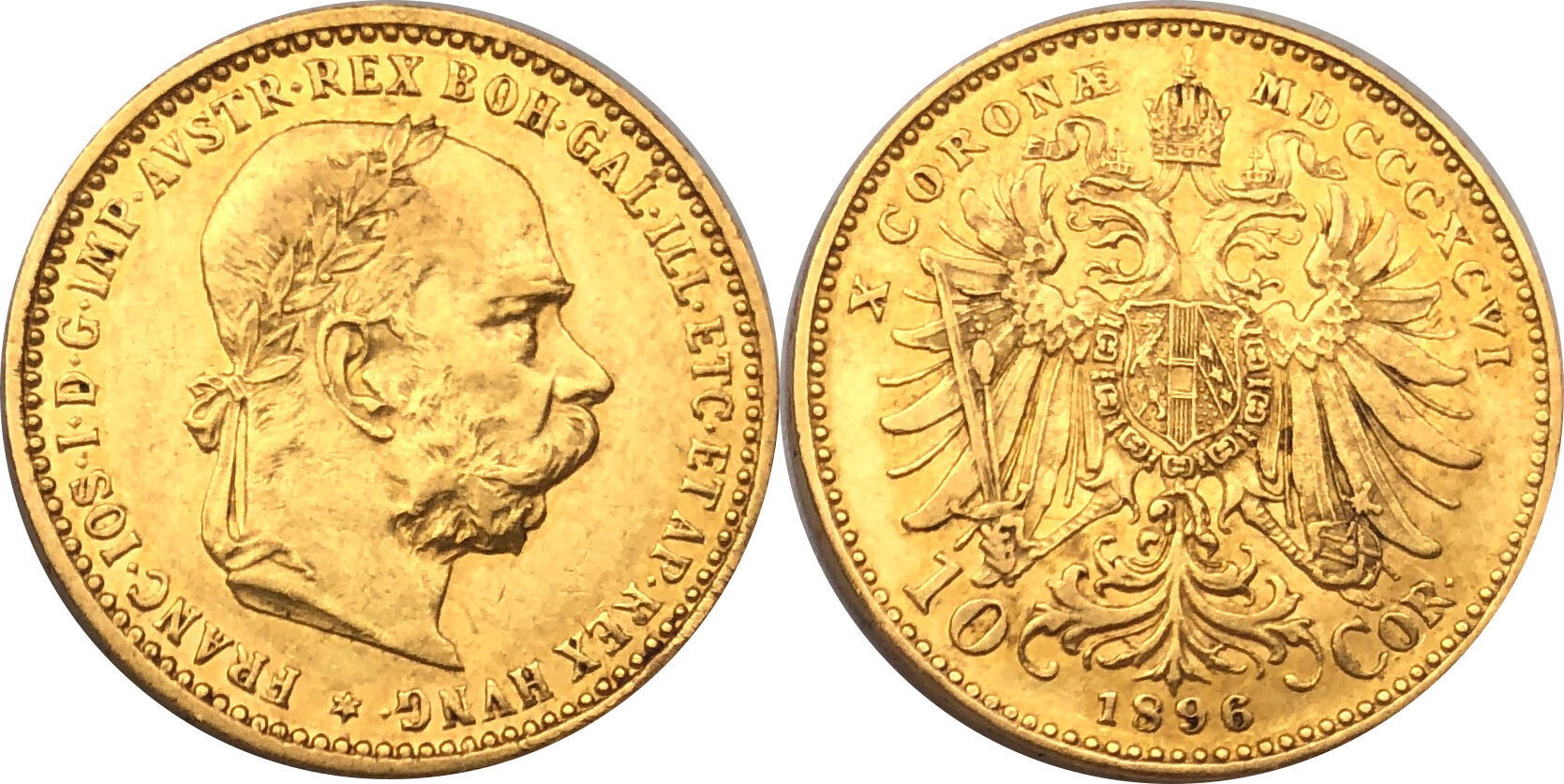 Österreich 10 Kronen 1896 Kaiser Franz Joseph I ss | MA-Shops