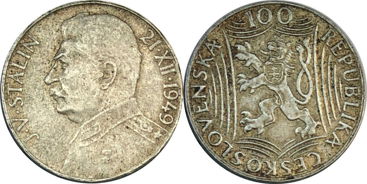 Tschechoslowakei 100 Kronen 1949 Josef Stalin ss | MA-Shops