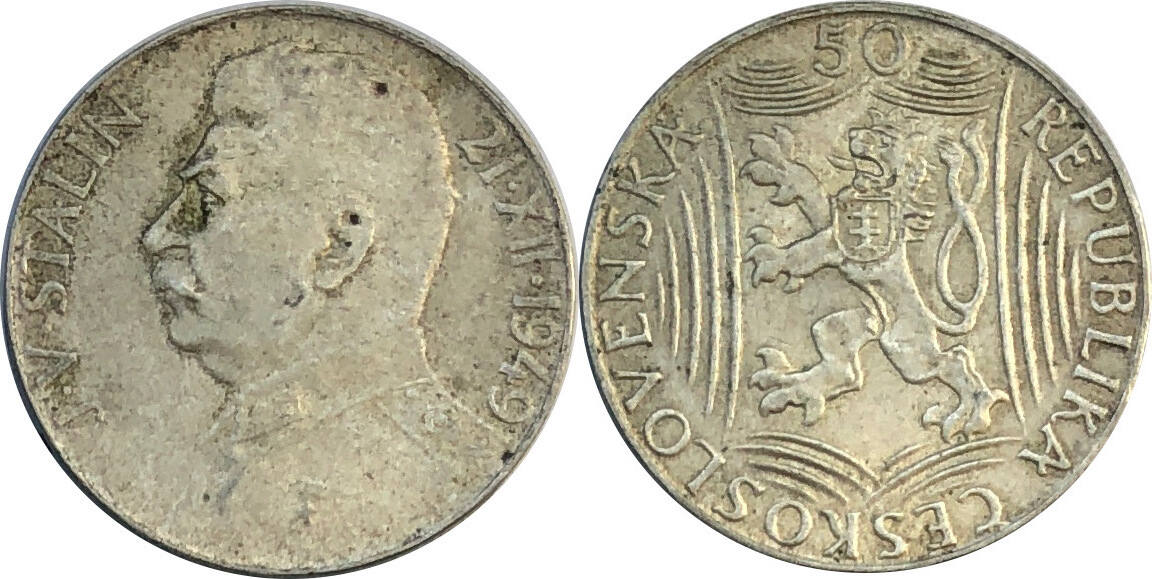 Tschechoslowakei 50 Kronen 1949 Josef Stalin ss | MA-Shops