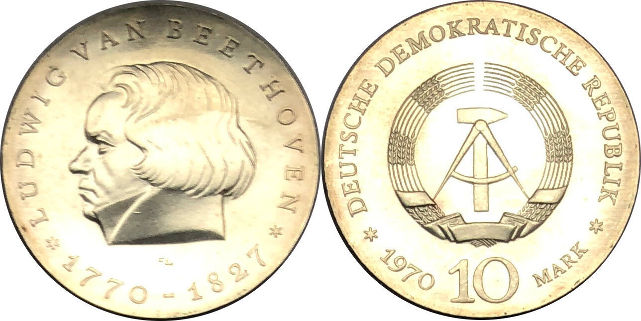 DDR 10 Mark 1970 Ludwig van Beethoven vz-st | MA-Shops