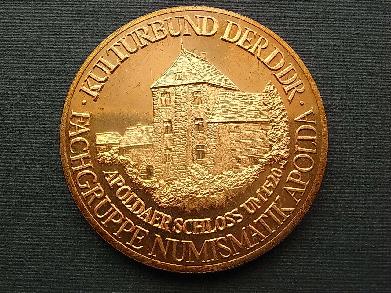 DDR Medaille Apolda Münzausstellung 1986 1986 PP berührt | MA-Shops