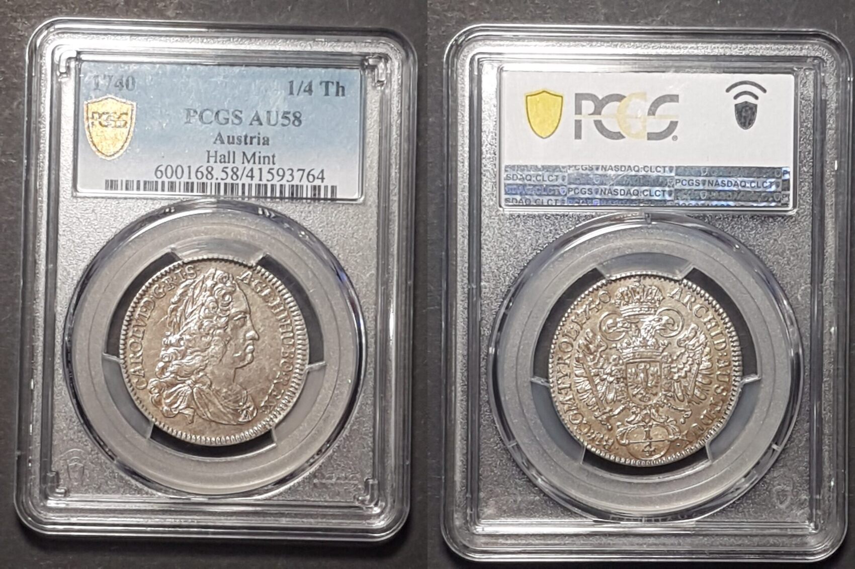 Habsburg RDR 1/4 Taler 1740 Maria Theresia 1740-1780 PCGS AU58 | MA-Shops