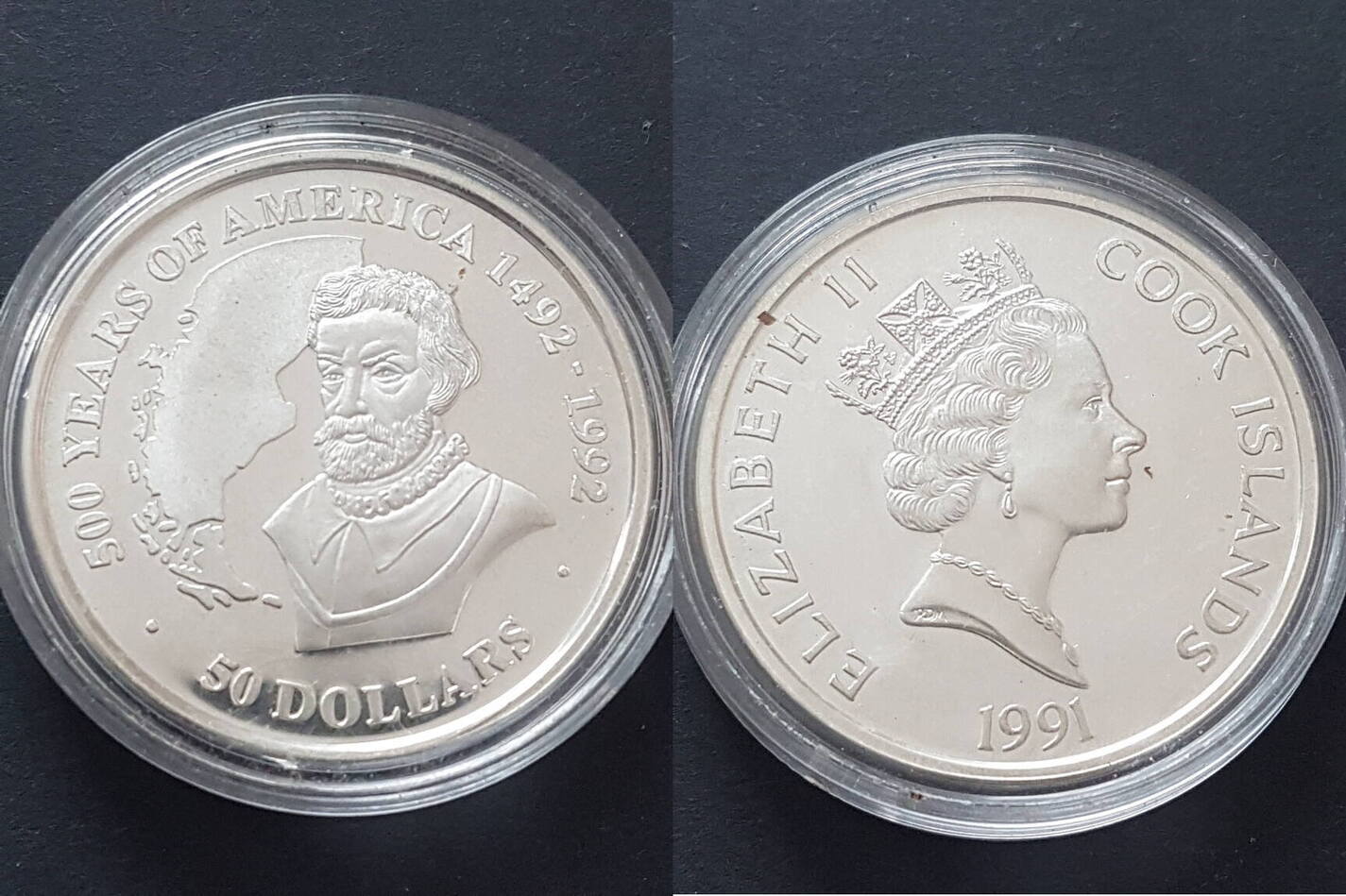 Cook Insel 50 Dollar 1991 500 Jahre Amerika Ferdinand Magellan PP | MA-Shops
