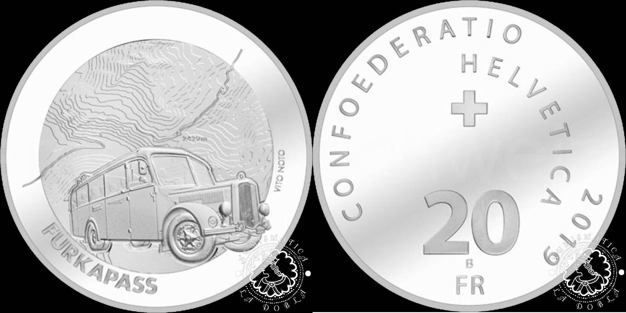 SWITZERLAND 20 FRANCS 2019 Furka Pass UNC | MA-Shops