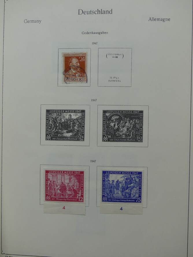 Deutschland Sammlung nach 1945 unterschiedlich besammelt im Kabe Binder ...