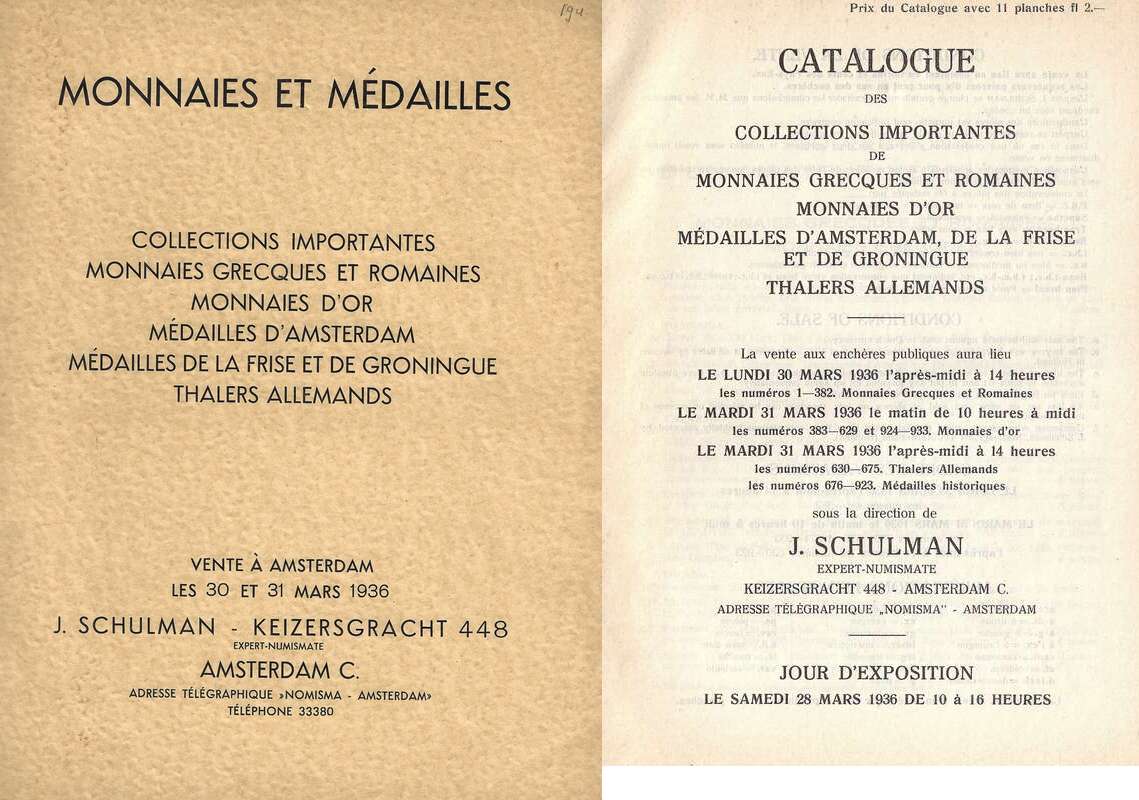 1936 J. Schulman veilingcatalogus 194 J. Schulman In goede staat | MA-Shops
