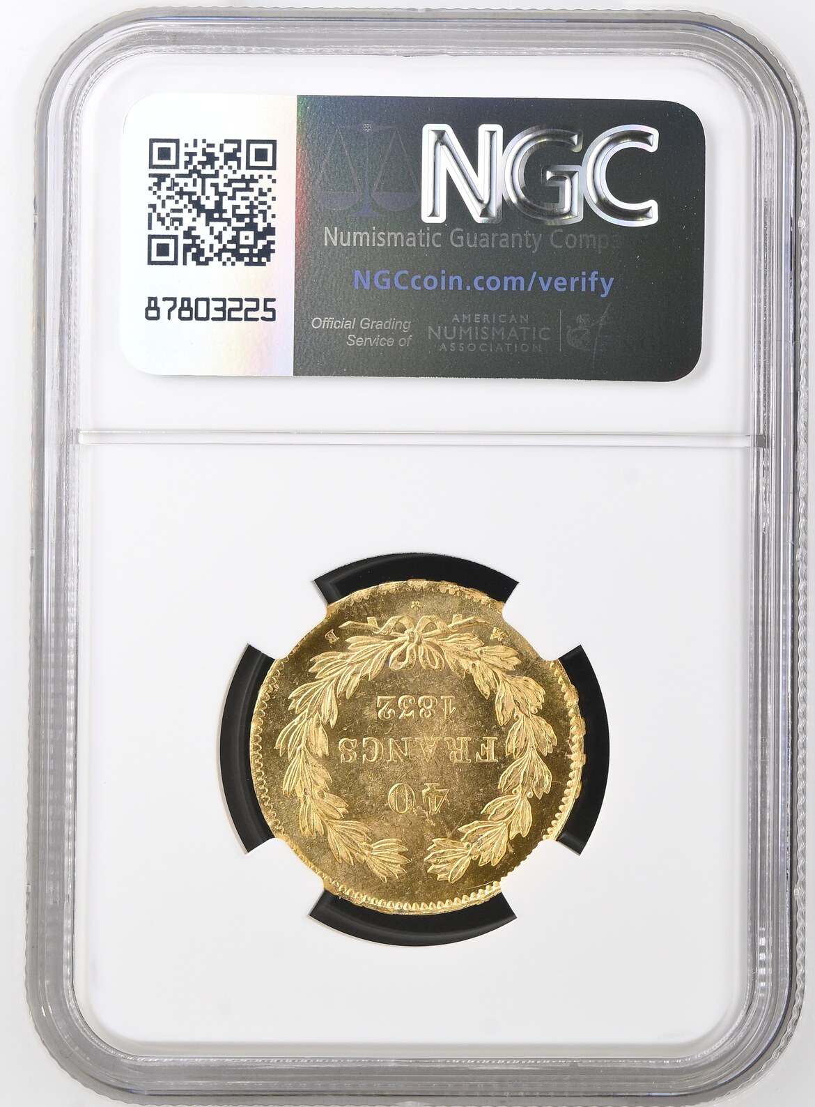 France 40 Francs 1832 Louis-Philippe or Rouen NGC MS65 Fleur de coin ...