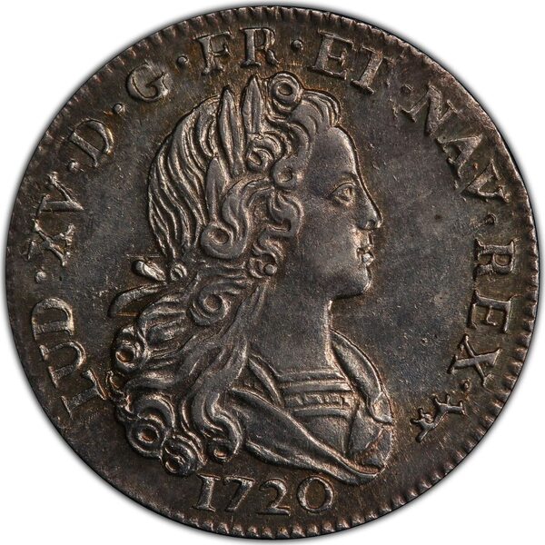 France 1720 Louis XV Petit Louis d'argent Paris splendide exemplaire ...