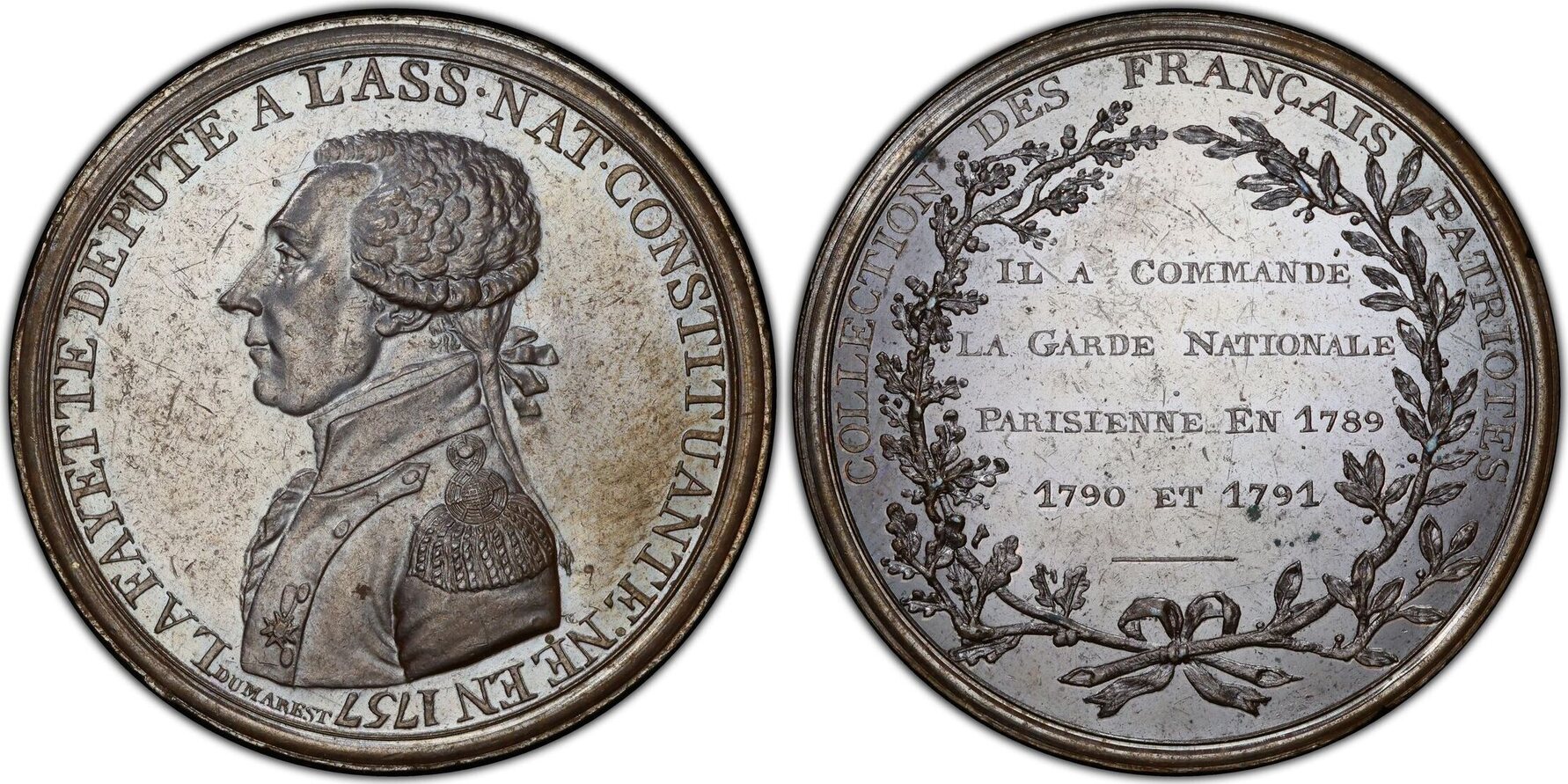 France Bramsen-215 Monneron La Fayette magnifique flan bruni PCGS SP62 ...